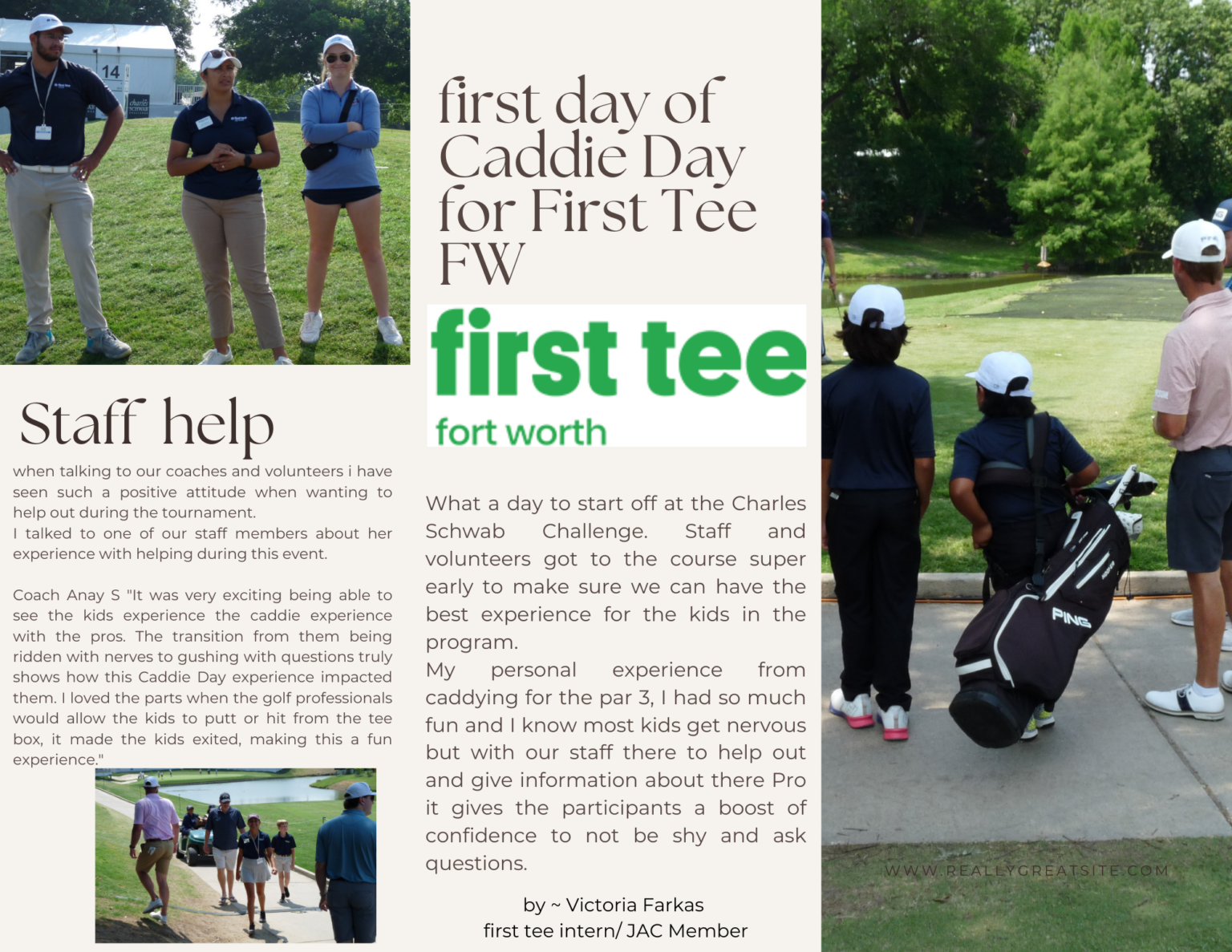 Monday's Caddie Day at Colonial - First Tee - Fort Worth